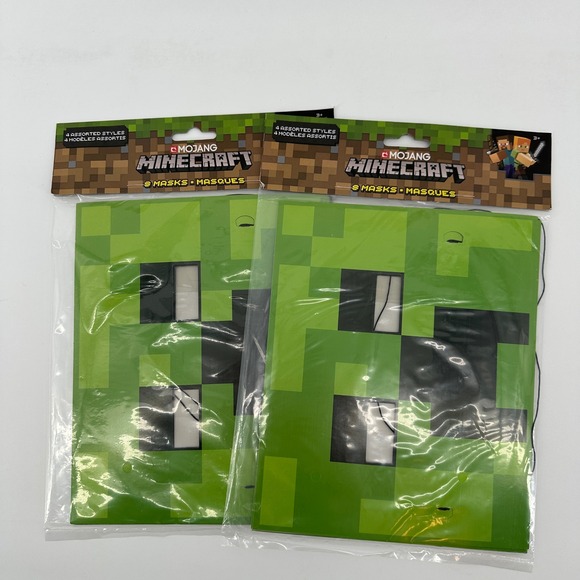 Mojang | Party Supplies | Mojeang Minecraft Creeper Masks 6 Assorted ...